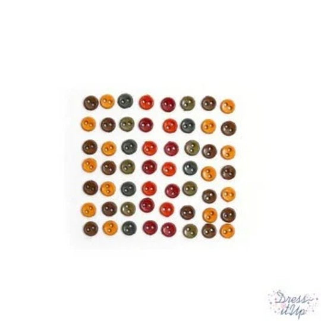 4MM Micro Mini Round Buttons Collection FALL 1/8" Sold by Weight Tiny ...