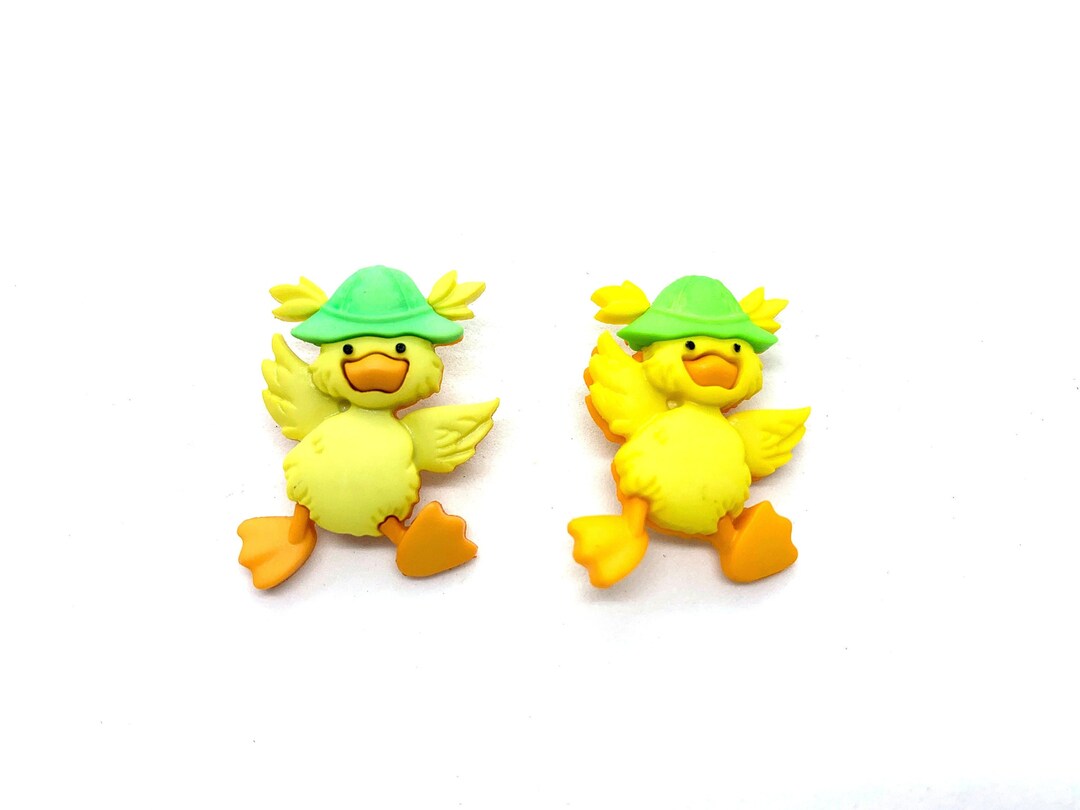 Duck Buttons Green Rain Hat Shank Back Puddle Jumpers Jesse James Dress ...