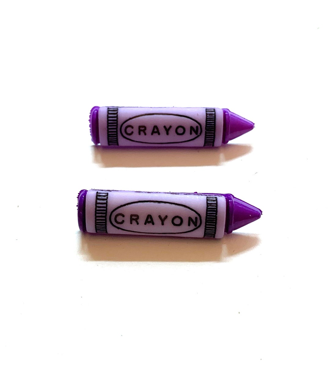 Purple Crayons Buttons Shank Flat Back Choice Jesse James Dress It up ...