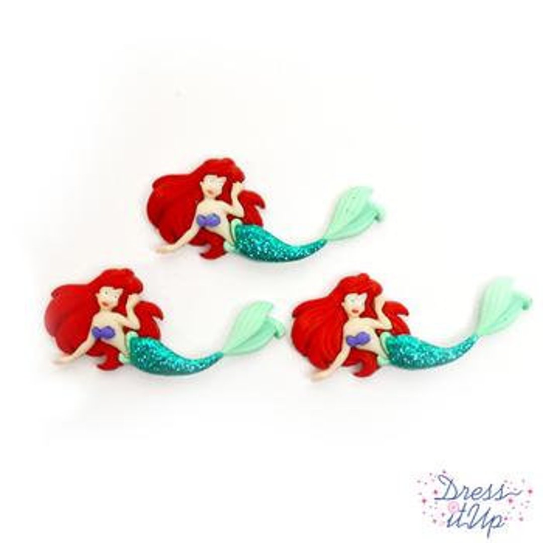 Disney Ariel Buttons the Little Mermaid Shank Back Licensed Jesse James ...