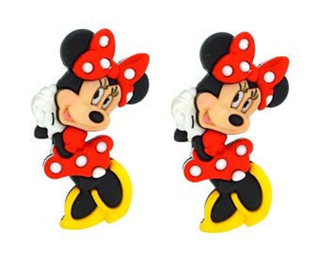 Disney Minnie Mouse Buttons Set of 2 Shank Flat Back Choice Licensed ...