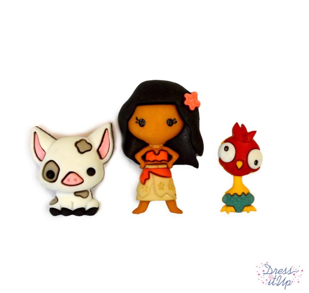Disney Moana Buttons Collection Set of 3 Shank Back Licensed Jesse ...