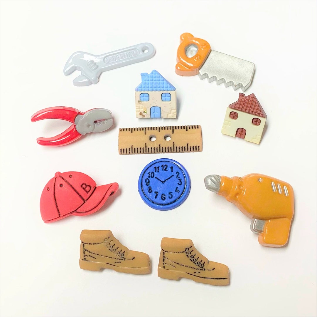 House Flipper Buttons Galore Collection Handyman Set of 11 Shank Back ...