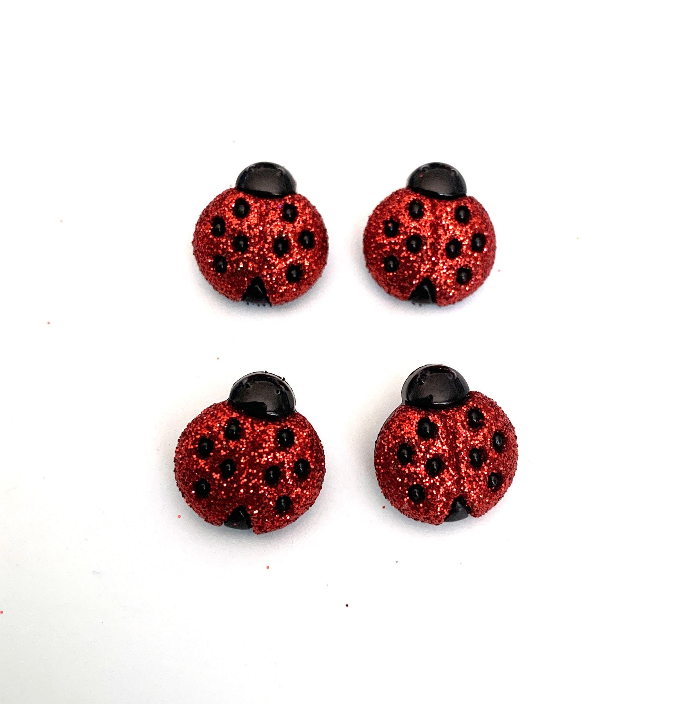 Mini Glitter Ladybugs Buttons Lady Bugs Shank Back 1186 B - Etsy