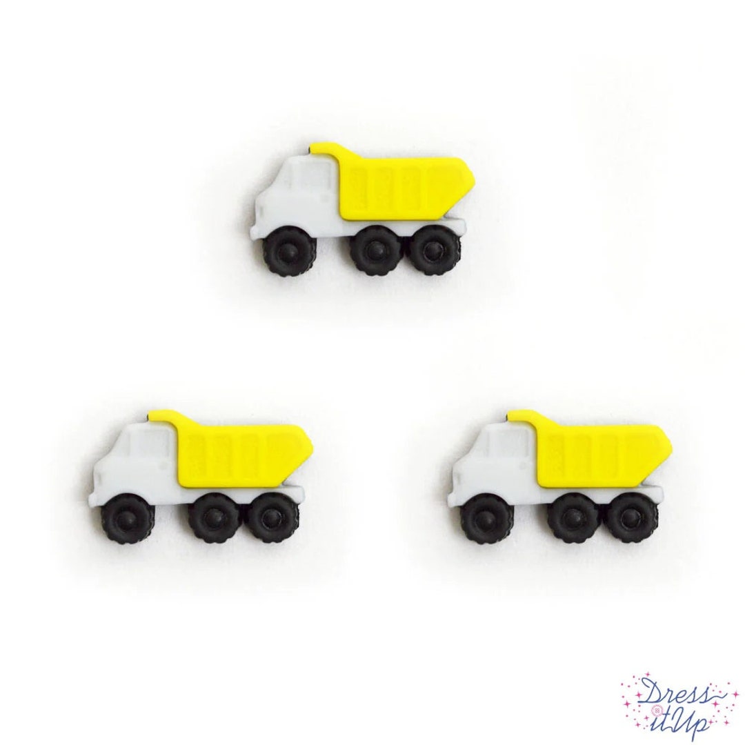 Dump Truck Buttons Things That Go Zoom Shank Flat Back Choice Jesse ...