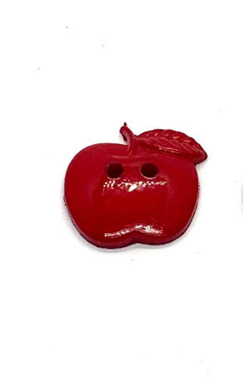 Mini Red Apple Buttons Galore Matte Finish 5/8 Two Hole | Etsy