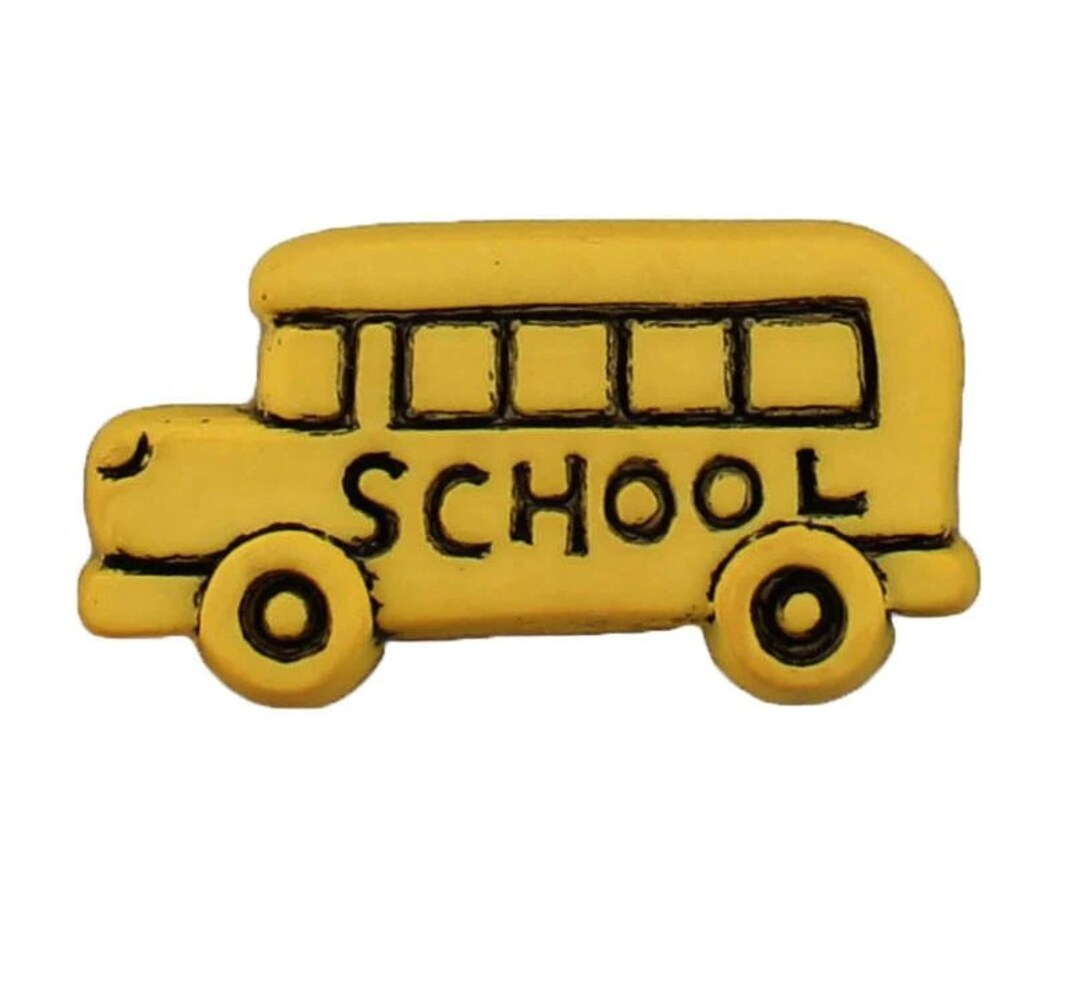 Yellow School Bus Buttons Galore Shank Flat Back Choice 1479 M - Etsy
