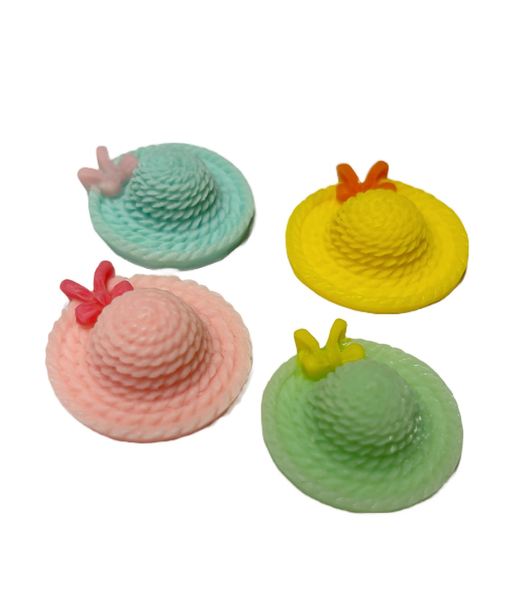 Hat Embellishment Collection Bonnets Set of 4 Flat Backs Craft Supply ...