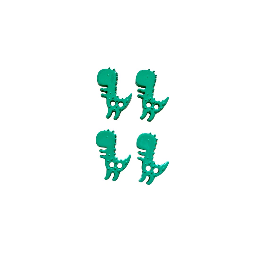 Dinosaur Buttons Tyrannosaurs Color Choice Two Hole Sew Thru Flat Back ...