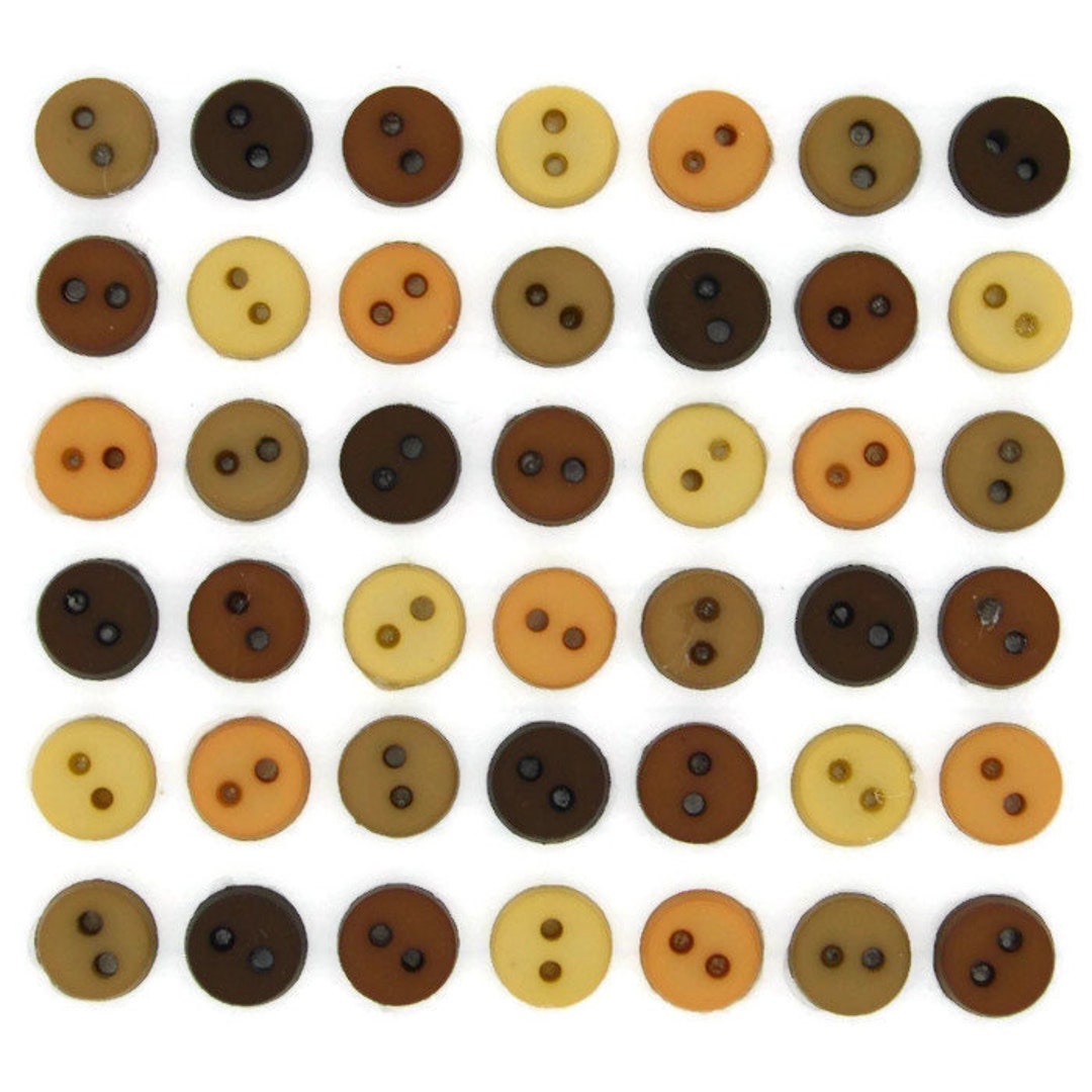 6MM Mini Round NATURAL Buttons Collection Neutral 1/4 Sold by Weight ...
