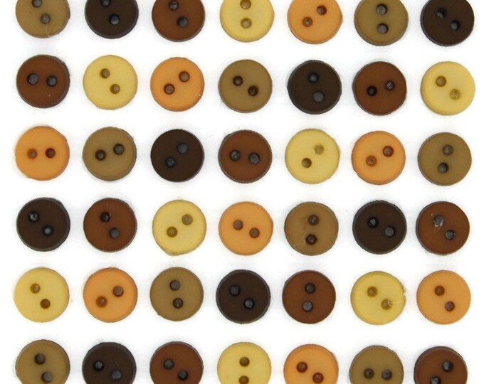 6MM Mini Round NATURAL Buttons Collection Neutral 1/4 Sold by Weight ...