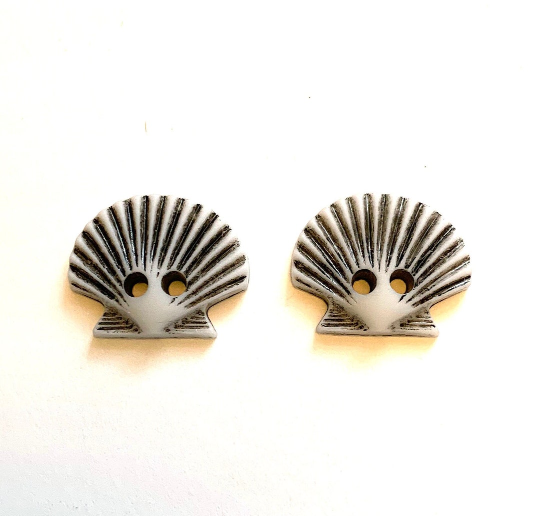 Seashell Buttons Galore Fan Sea Shell Two Hole Sew Thru Flat Back - 815 ...