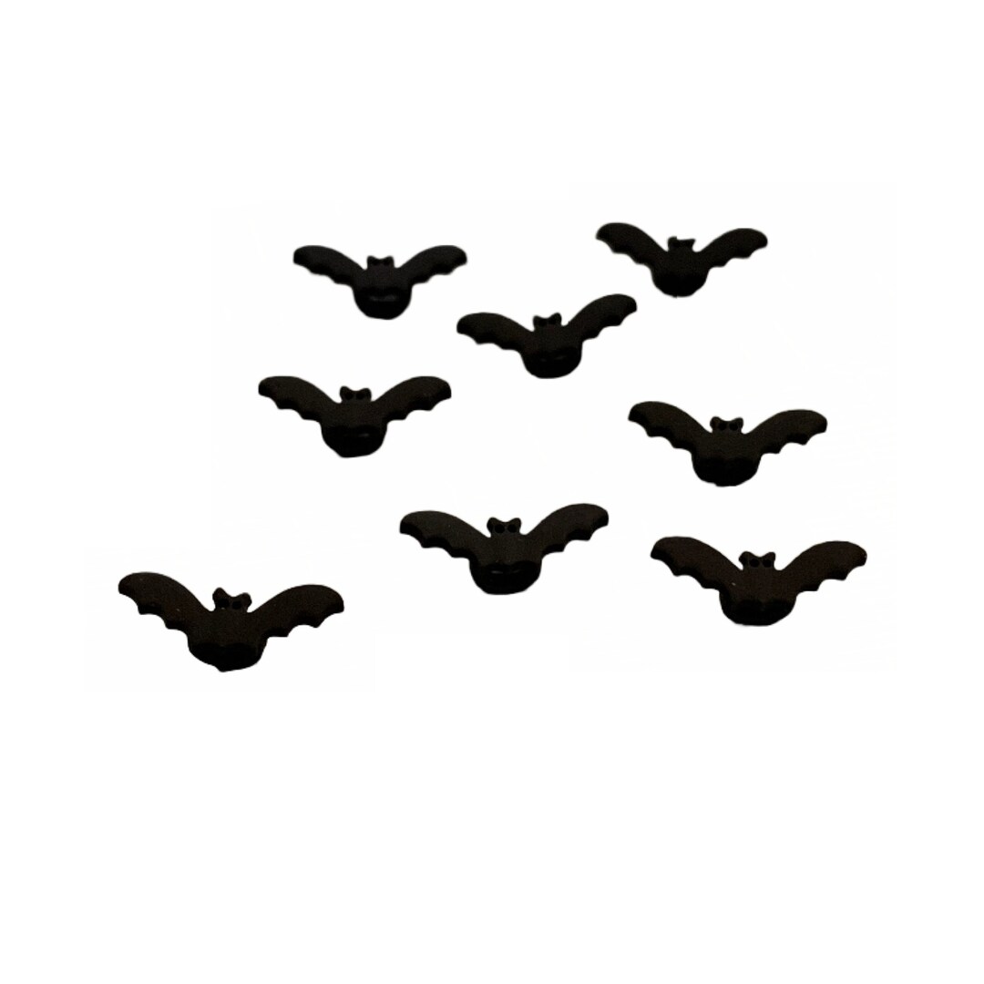 NEW Micro Mini Halloween Bats Buttons Fright Night Shank Flat Back ...