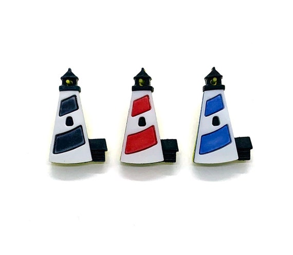 Lighthouse Buttons Galore Red Black Blue Color Choice 3D Light | Etsy