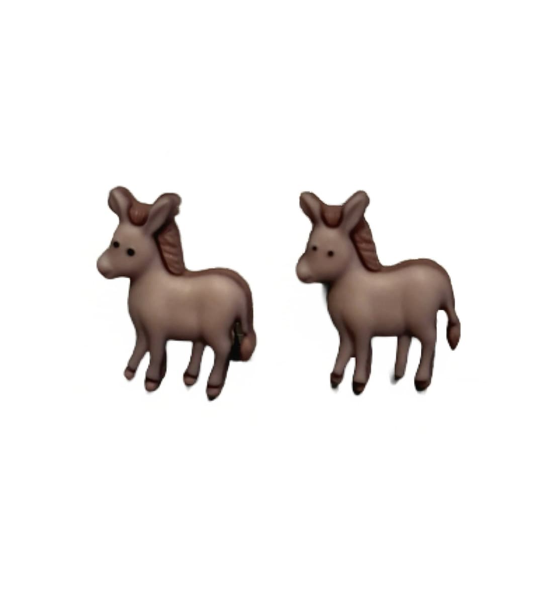 Donkey Christmas Buttons Nativity Shank Back Jesse James Dress It up ...