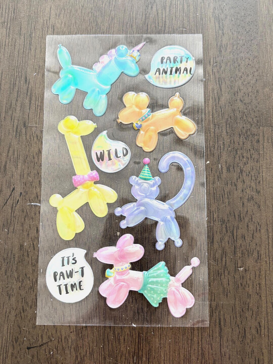Birthday Balloon Animals Sticker Collection 3D Puffy by Sticko - SB4 A ...