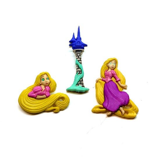 Craft Supplies & Tools Disney Princess Rapunzel Buttons Tangled Shank ...