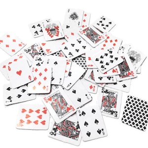 Miniature Deck of Playing Cards 3/4" Set of 52 Flat Back Miniatures ...