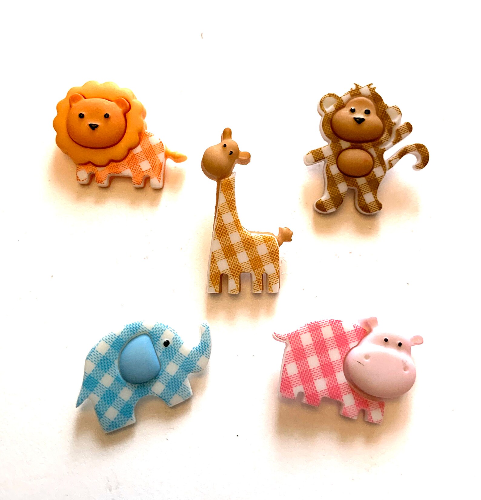 Baby Safari Button Collection Set of 5 Shank Back Hippo - Etsy