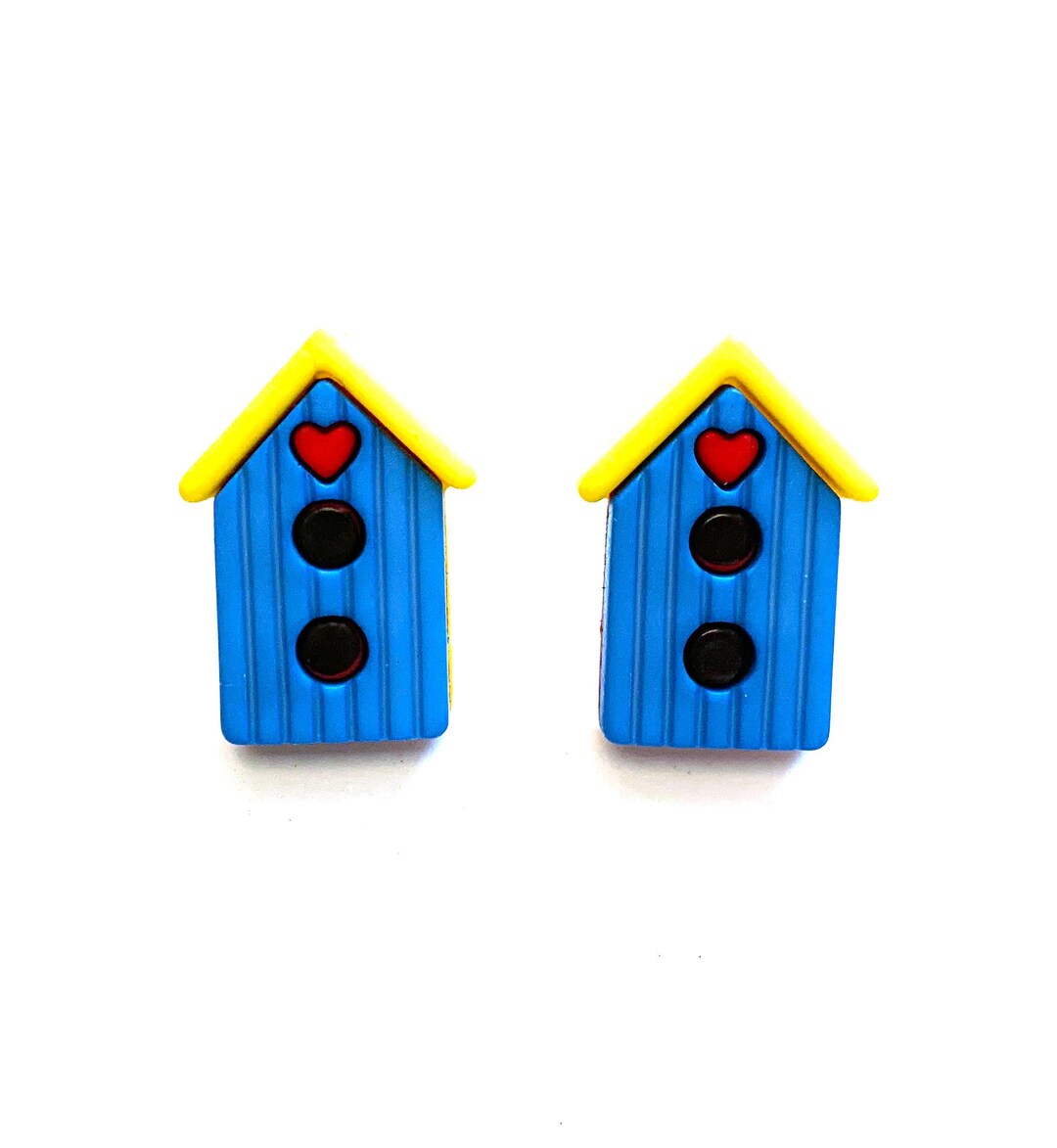Birdhouses Buttons Galore Blue Shank Back Bird House - 594 - Etsy