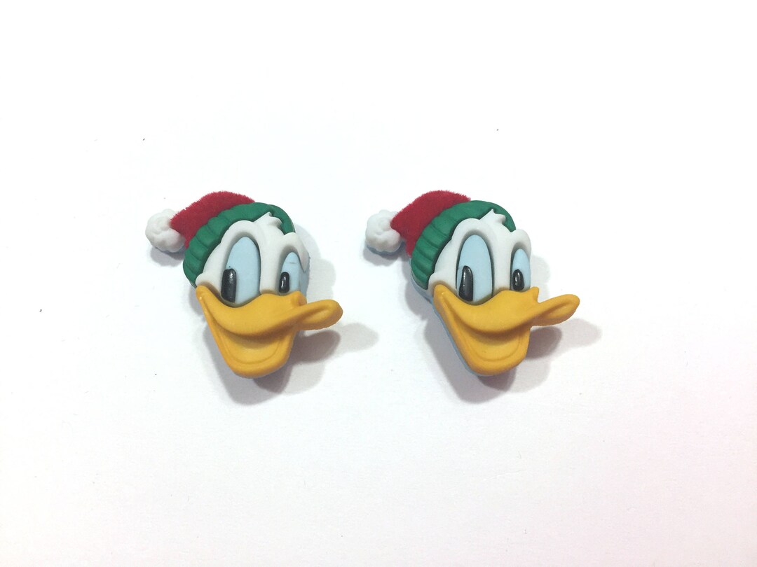 Disney Christmas Donald Duck Buttons Holiday Heads Shank Back Licensed ...