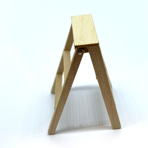 Miniature Wood Step Ladder 3 Tier Unfinished Wood Dollhouse | Etsy