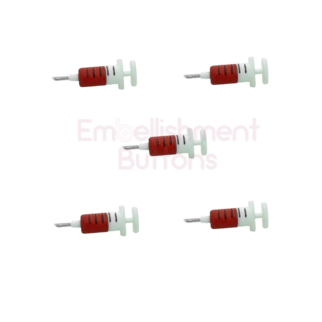 Syringe Buttons Medical Phlebotomist Shank Flat Back Choice RED 1321 - Etsy