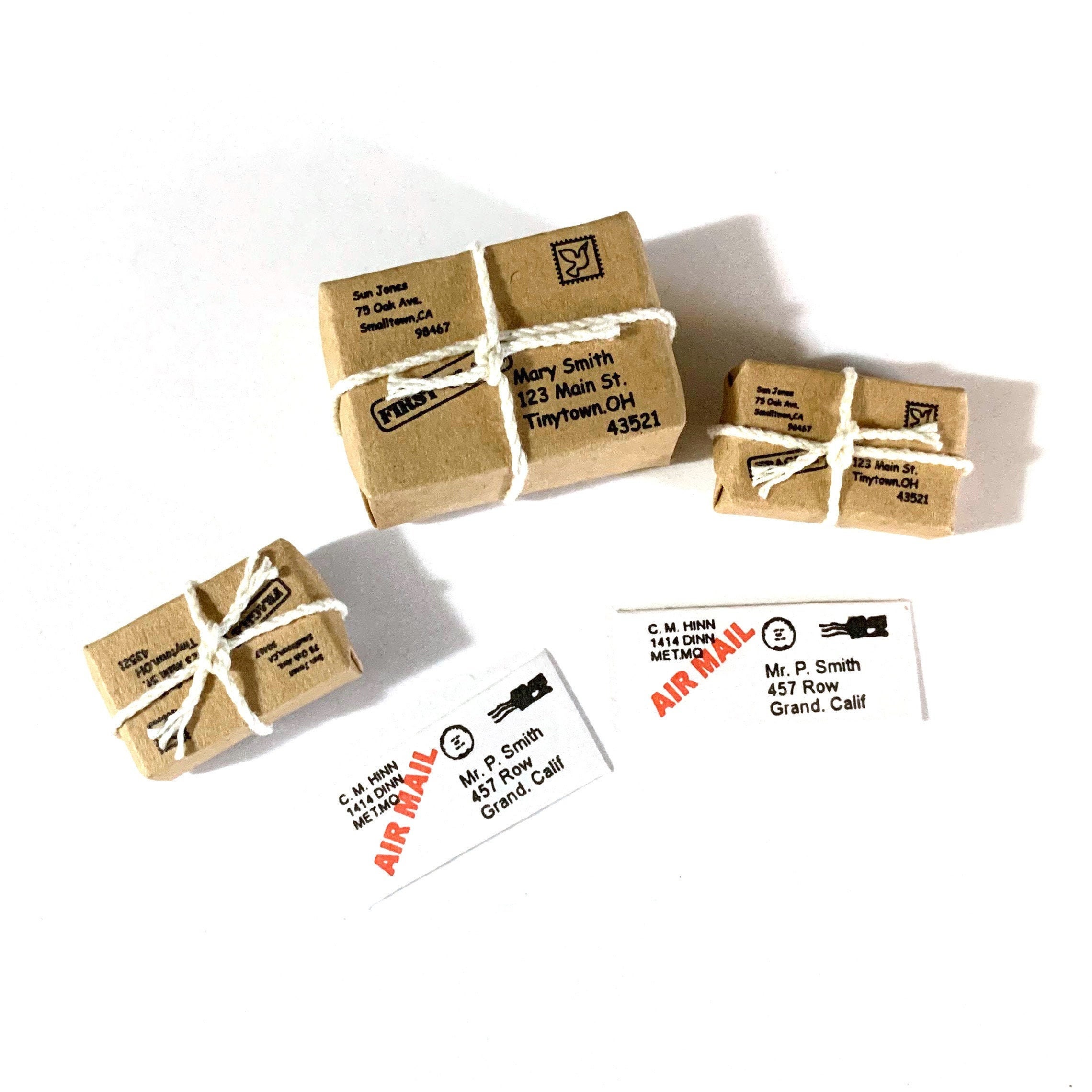 Miniature Packages Parcels & Letters Collection Set of 5 | Etsy