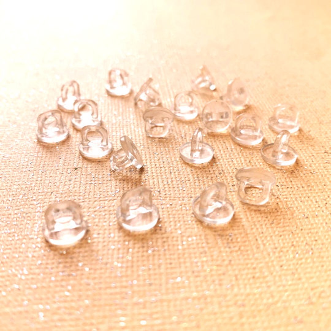 Make A Button Shank Backs Clear Acrylic 8MM (5/16") Craft Supply by ...