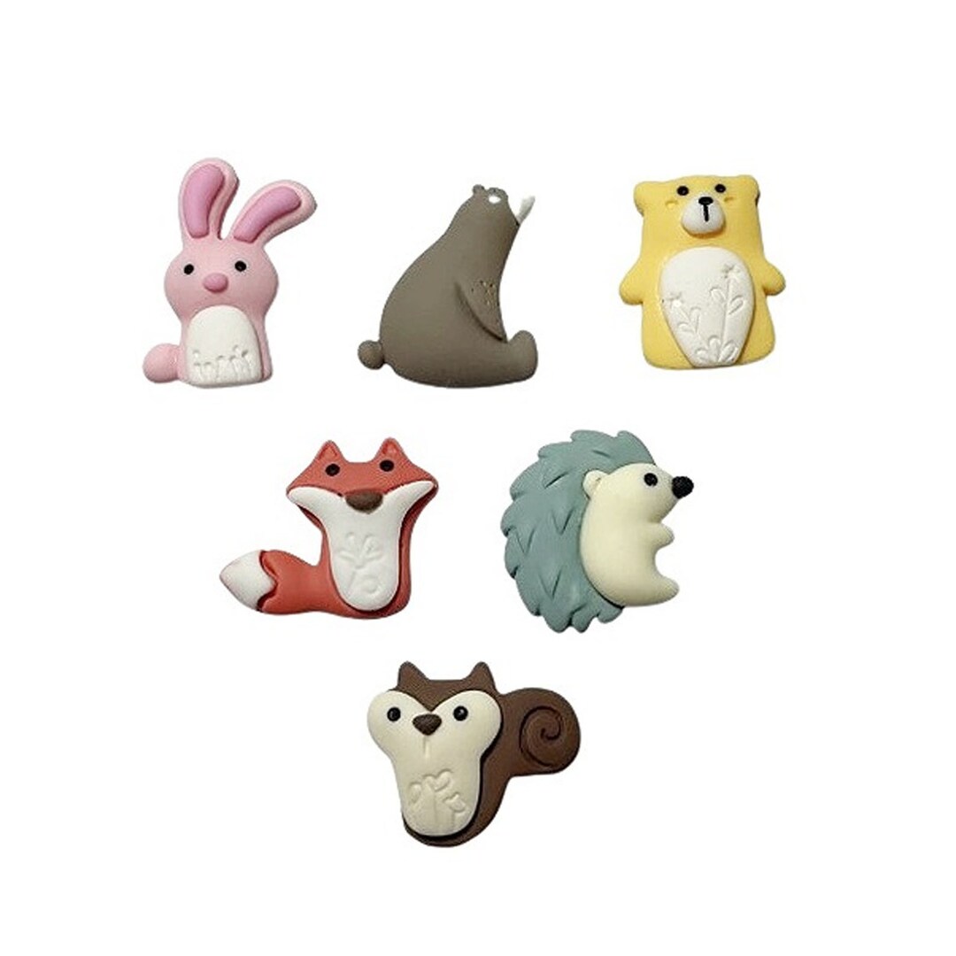 Animal Cuties Embellishment Collection Forest Animal Flat Back Craft ...
