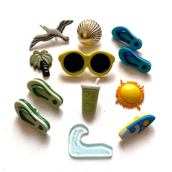 Beach Theme Buttons - Etsy