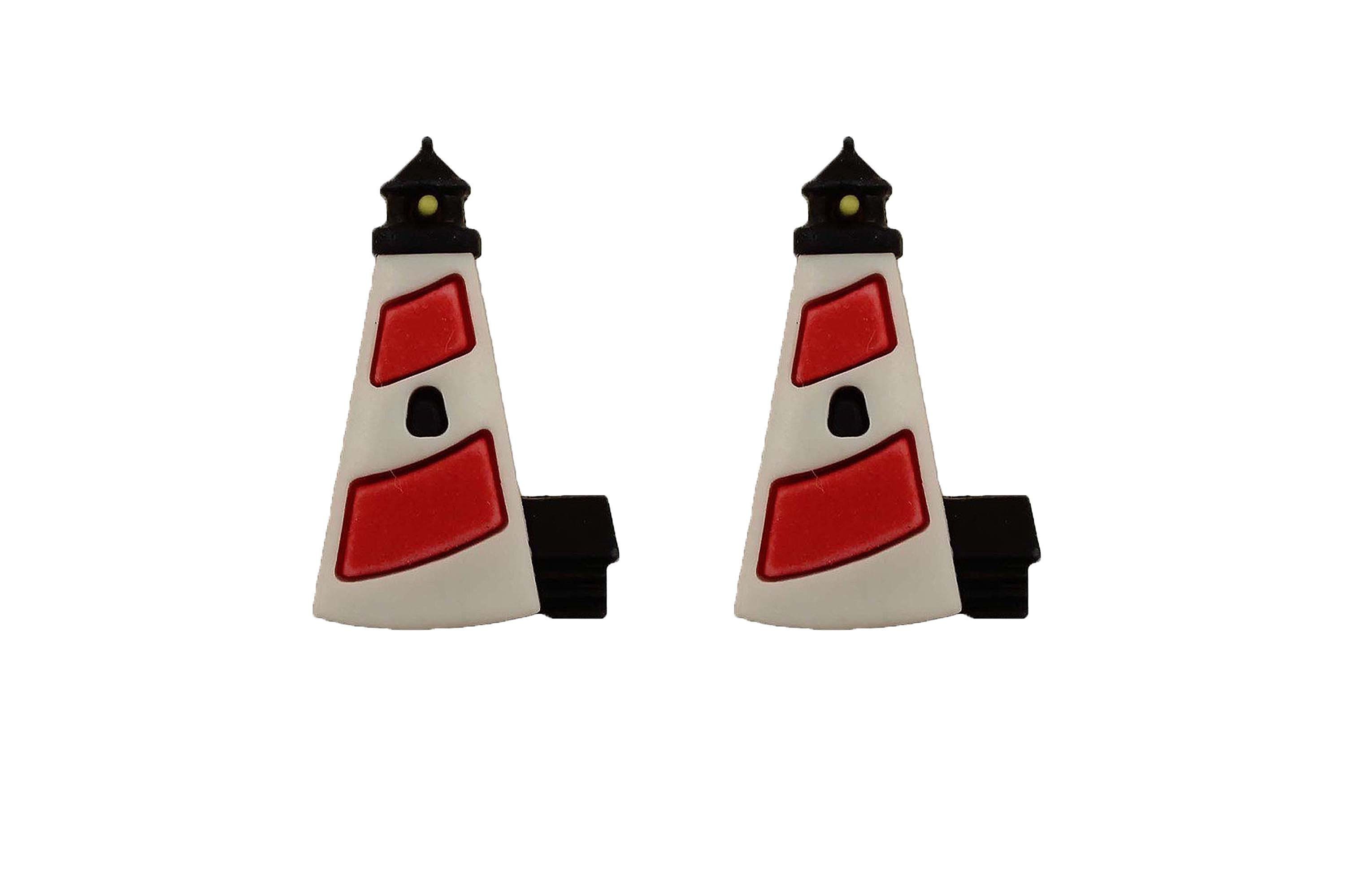 Lighthouse Buttons Galore Red Black Blue Color Choice 3D Light - Etsy