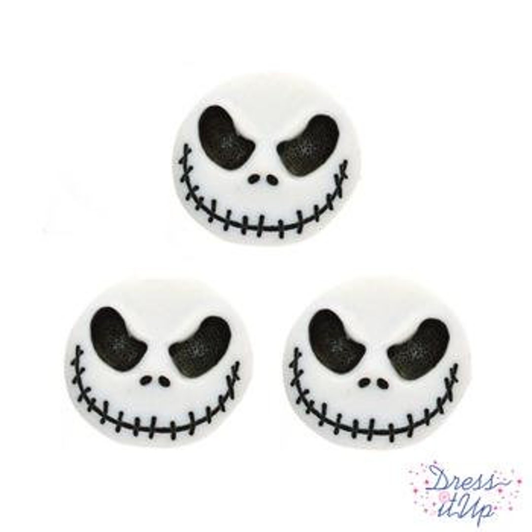 Disney Buttons Skull Jack SMIRK Nightmare Before Christmas Shank Back ...