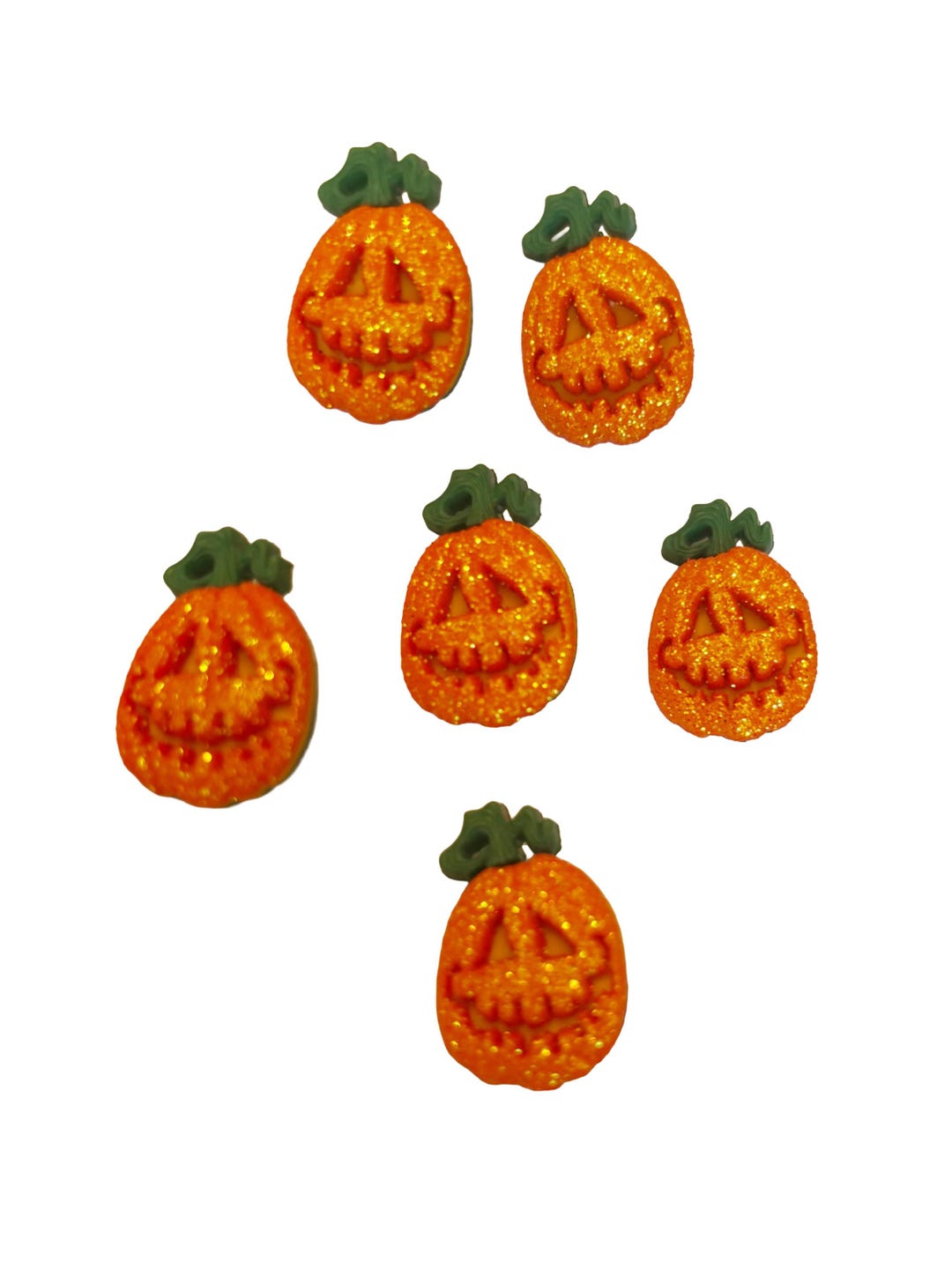 Glitter Carved Pumpkin Buttons Shank Back Jesse Dress It up - H113 - Etsy
