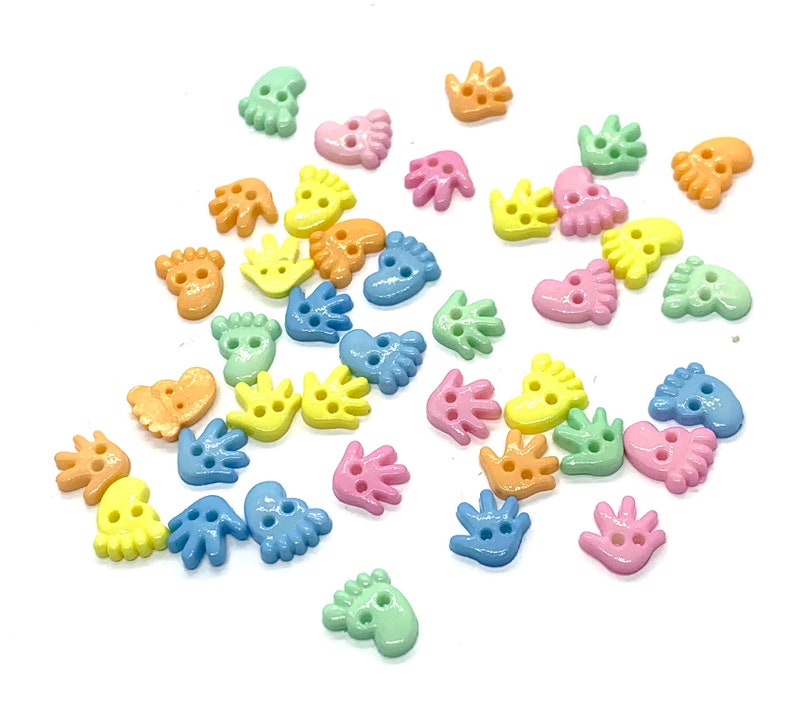 6MM Mini BABY FEET & HANDS Buttons Collection 1/4 | Etsy