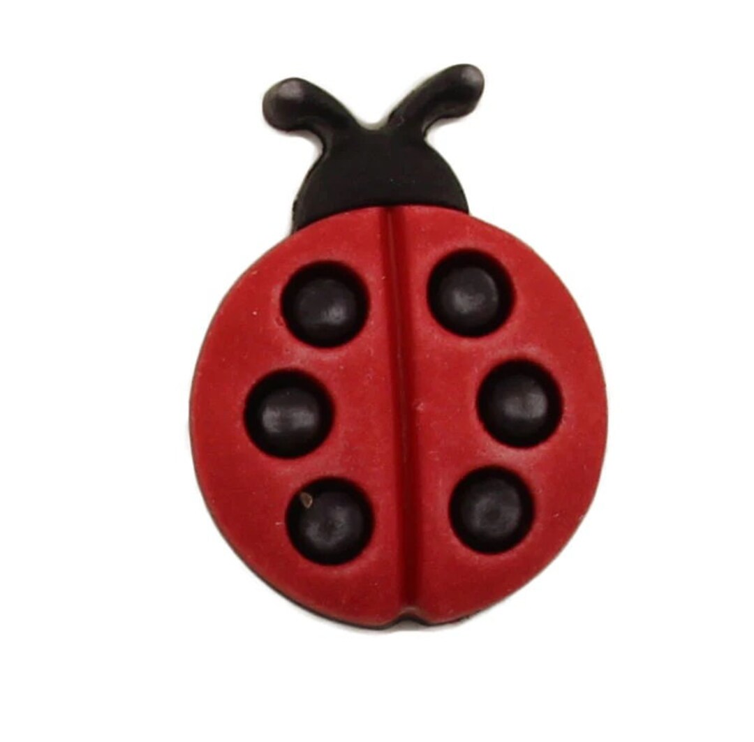 Ladybug Buttons Galore Lady Bug 3/4" Shank Back - 1458 L - Etsy