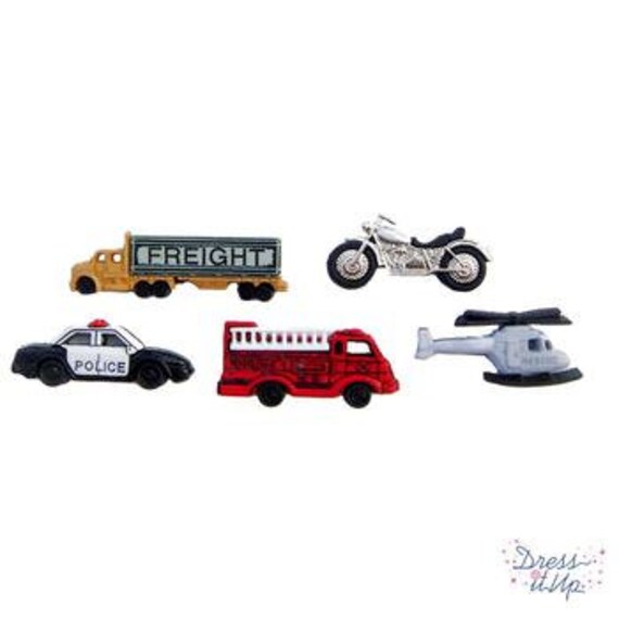 Ready to Roll Truck Buttons Collection Set of 5 Shank Back | Etsy