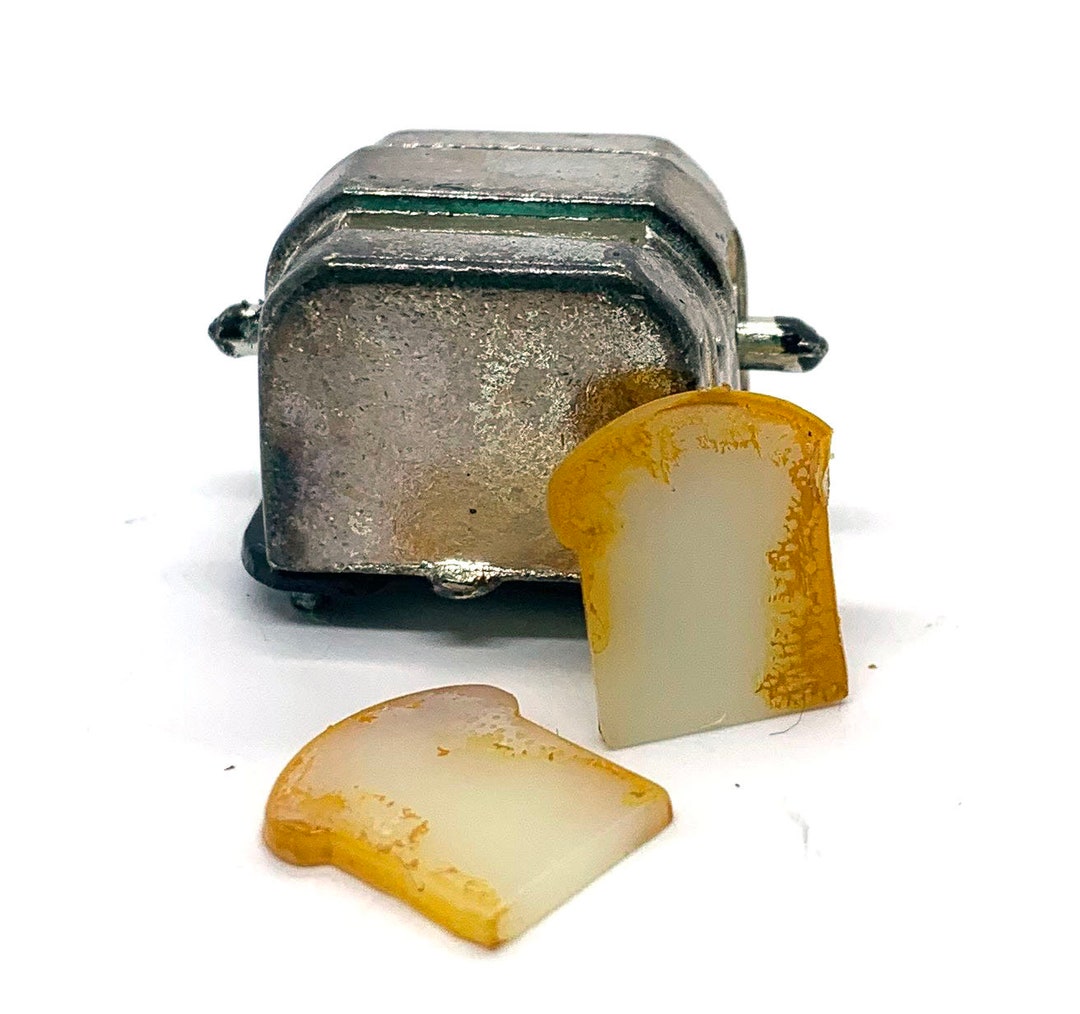 Miniature Toaster Collection Toast Set of 3 Dollhouse Kitchen Food Home ...
