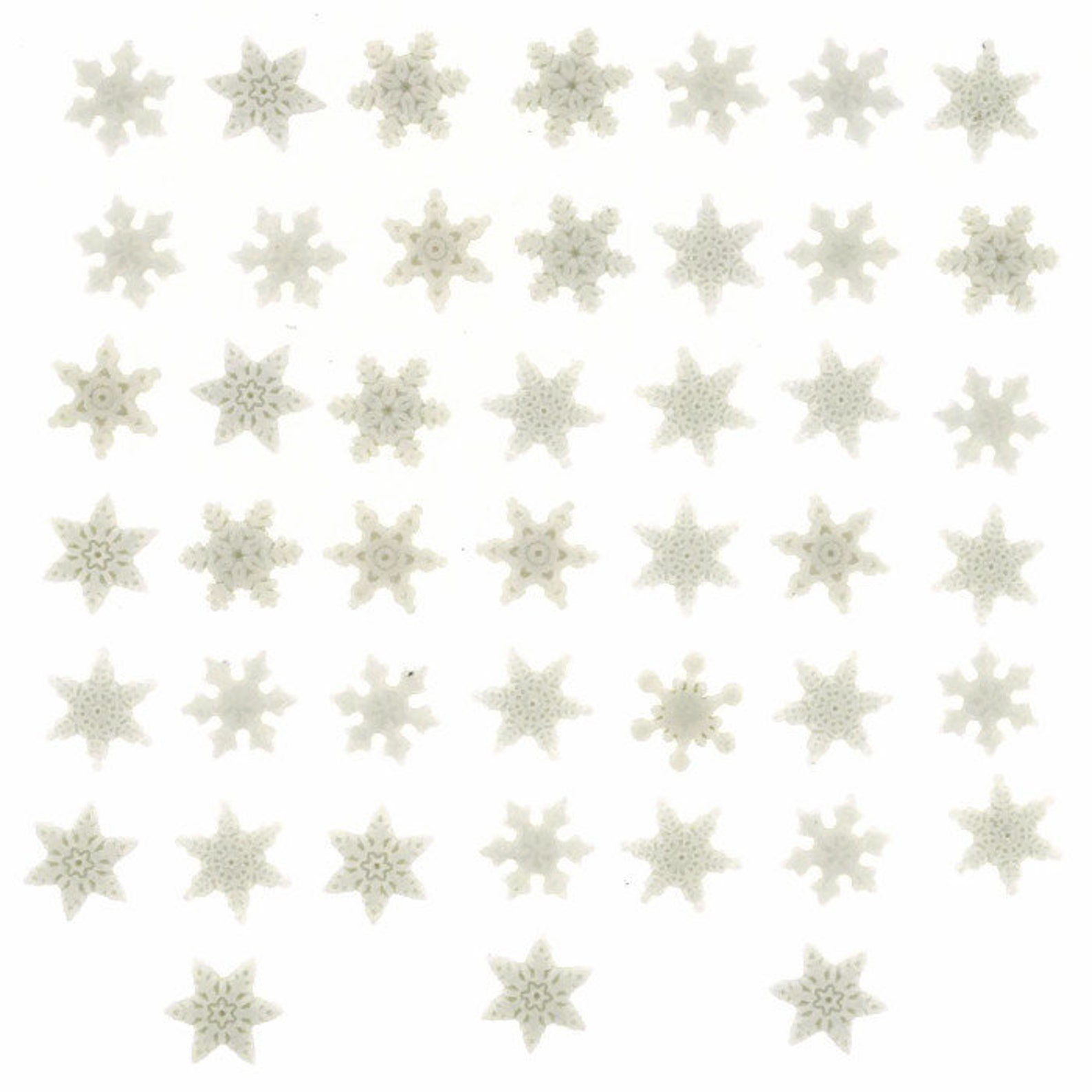 Micro Mini Itty Bitty Snowflakes Button Collection Shank Back - Etsy