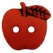 Mini Red Apple Buttons Galore Matte Finish 5/8" Two Hole Sew Thru Flat ...