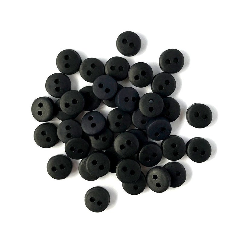 6MM Mini Round BLACK Buttons Galore 1/4 Diameter Tiny | Etsy