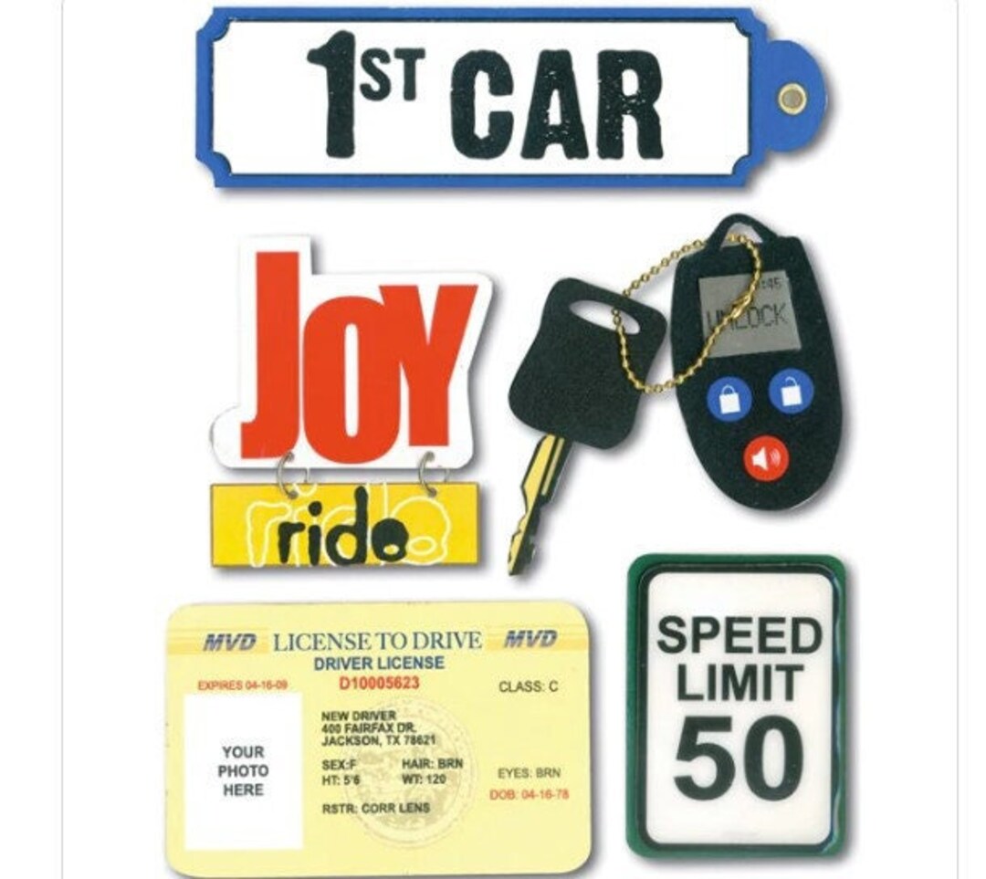 1st Car Stickers Collection Joy Ride Speed Limit Drivers - Etsy