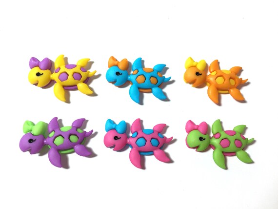 Sea Turtle Buttons Collection Turtle Power Set of 6 Shank Back | Etsy