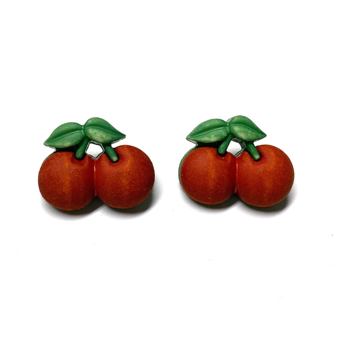 Cherries Cherry Buttons Galore 3D Fruit Shank Back - 189 A - Etsy