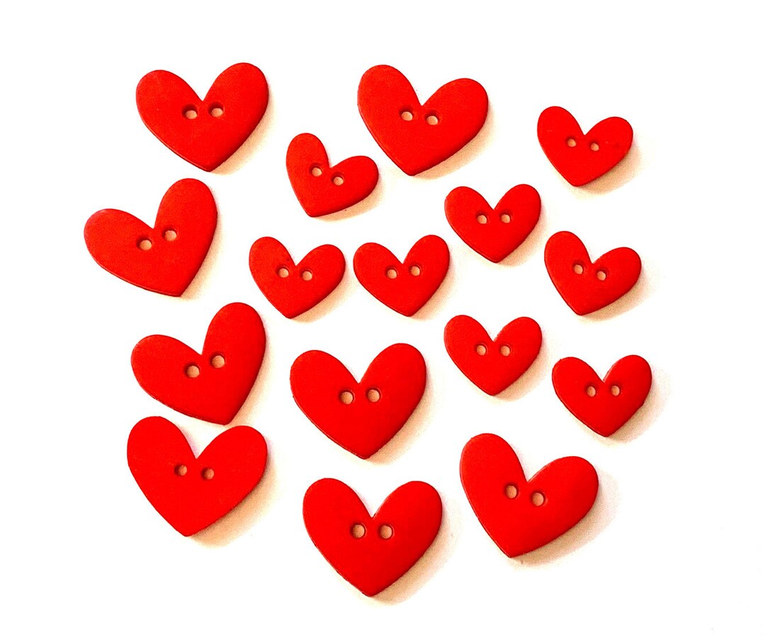 Red Heart Buttons Galore Collection Romance Sew Thru Flat Back - 1496 B ...