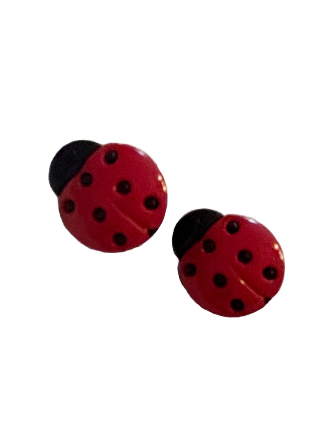 Mini Ladybug Buttons Galore Lady Bug Shank Back Size Choice GLOSS ...
