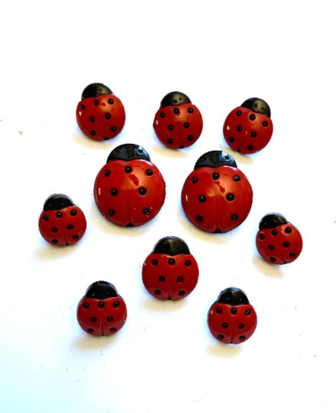 Ladybugs Button Fun Collection Lady Bugs Shank Back Jesse James Dress ...