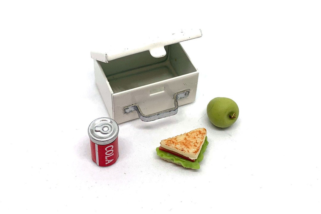 Miniature School Lunch Box Collection Dollhouse Food Kitchen Home Decor ...