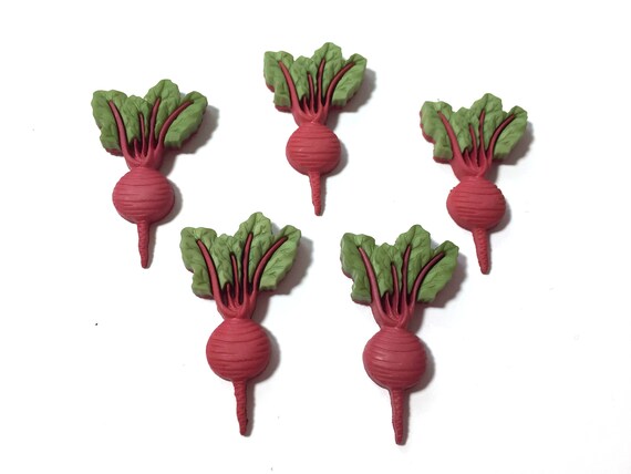 Vegetable Buttons BEETS Fresh Produce Shank Flat Back Choice - Etsy.de