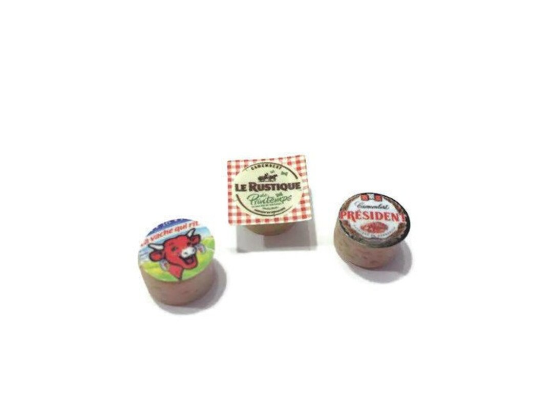 Miniature French Cheese Collection Set of 3 Dollhouse Kitchen Food ...